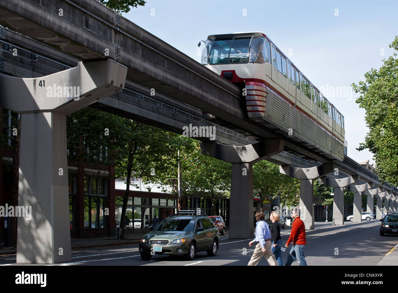 Monorail. Seattle. USA Stock Photo - Alamy