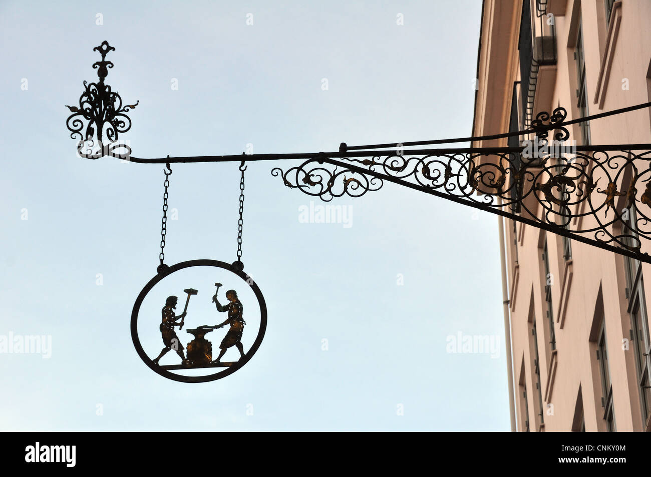 A blacksmith shop sign, Copenhagen, Denmark Stock Photo - Alamy