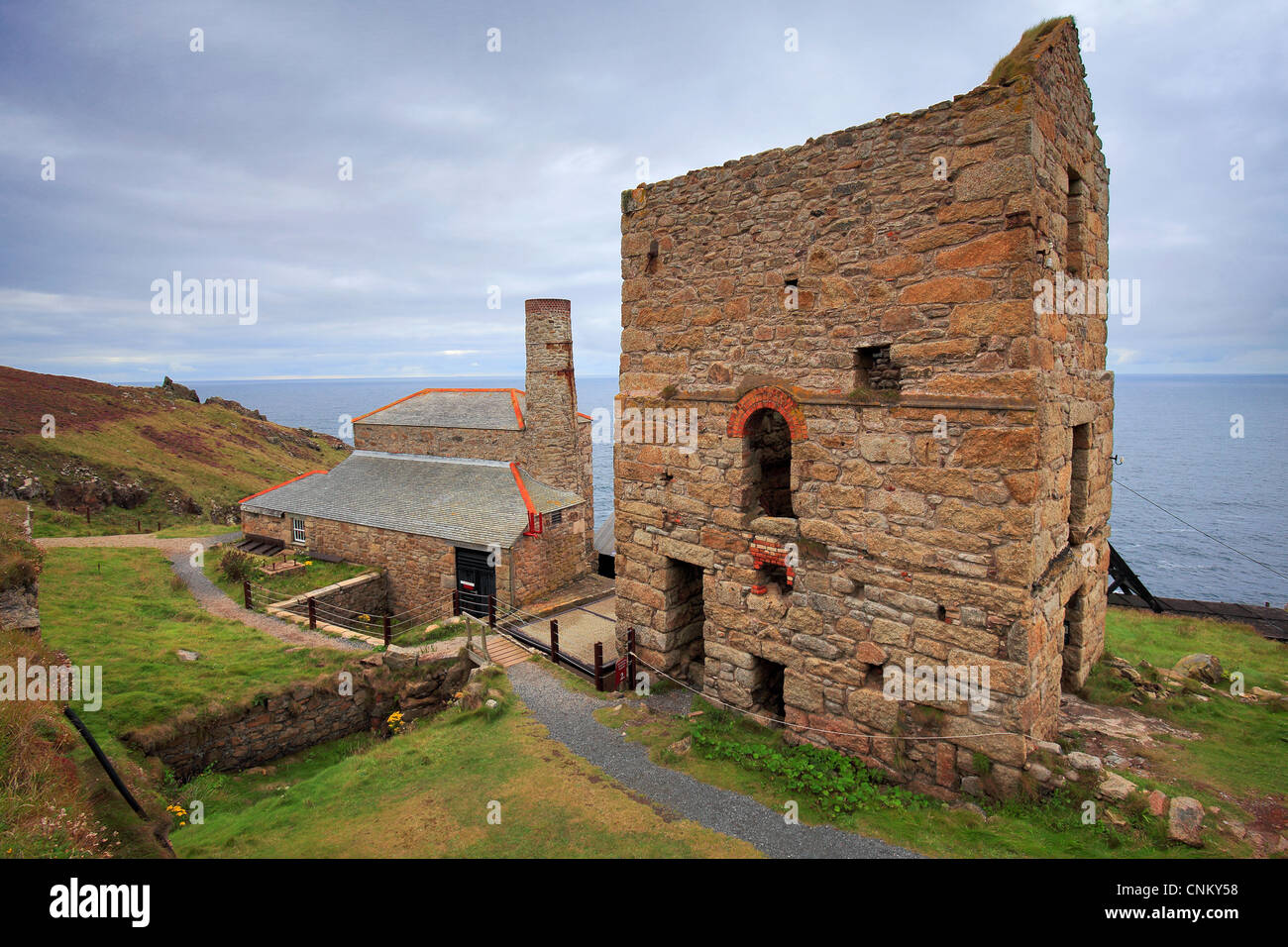 Disused Levant Beam Engine, Pendeen village, Cornwall County, England ...