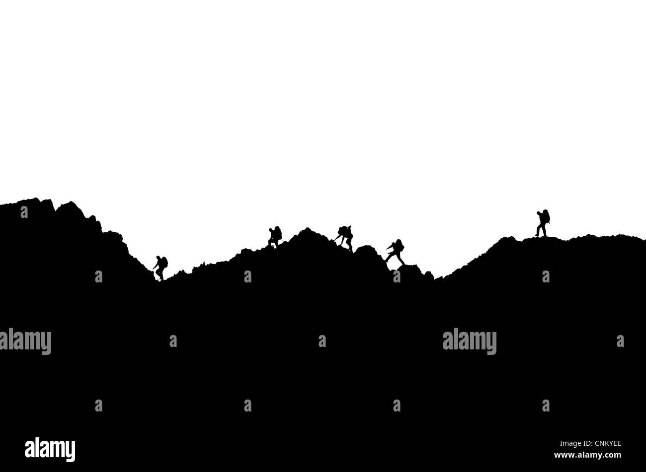 Striding Edge in silhouette Stock Photo - Alamy