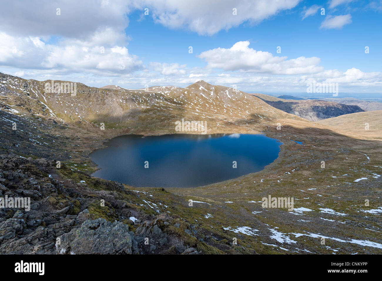 Red Tarn viewed from Striding Edge on Helvellyn Stock Photo - Alamy