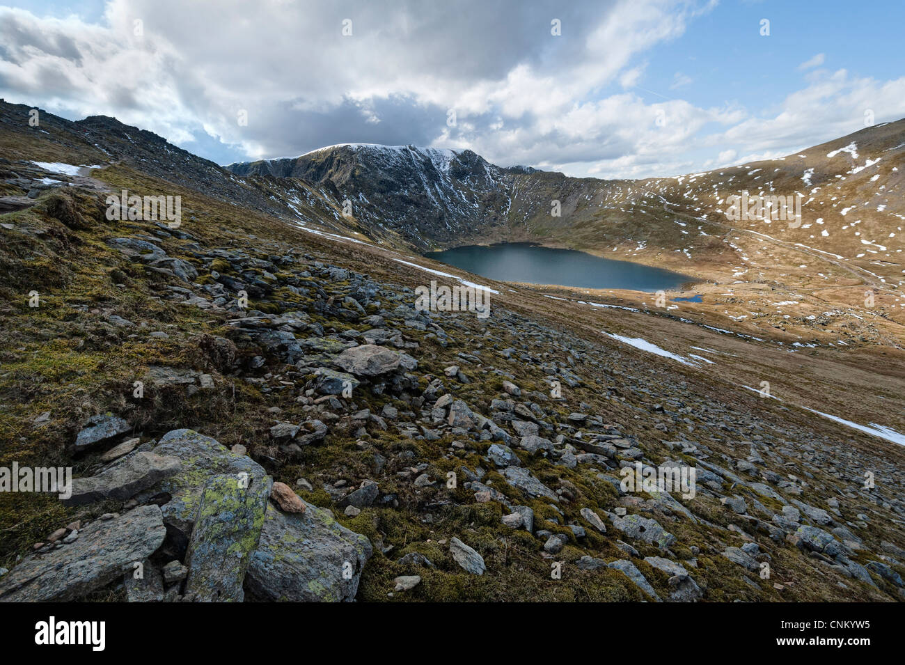 Hellvellyn and Red Tarn Stock Photo - Alamy