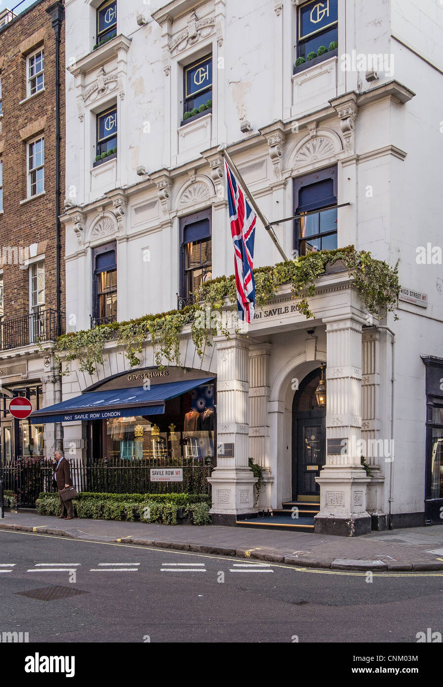 No. 1 Savile Row W1 London UK Gieves and Hawkes shop Stock Photo - Alamy