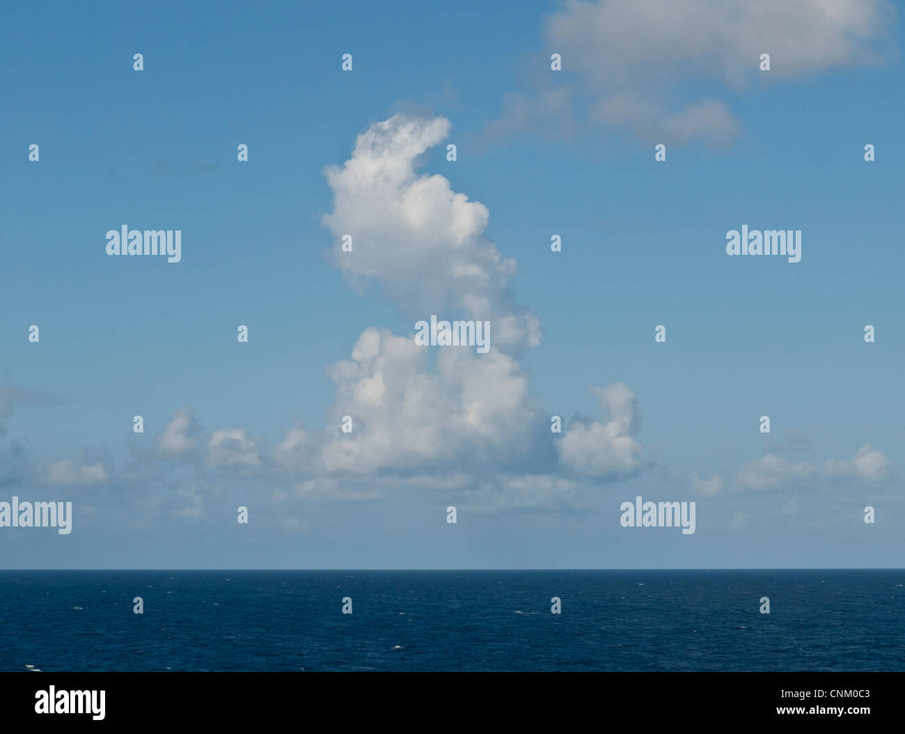 Cumulus clouds above Caribbean Sea in February Stock Photo - Alamy