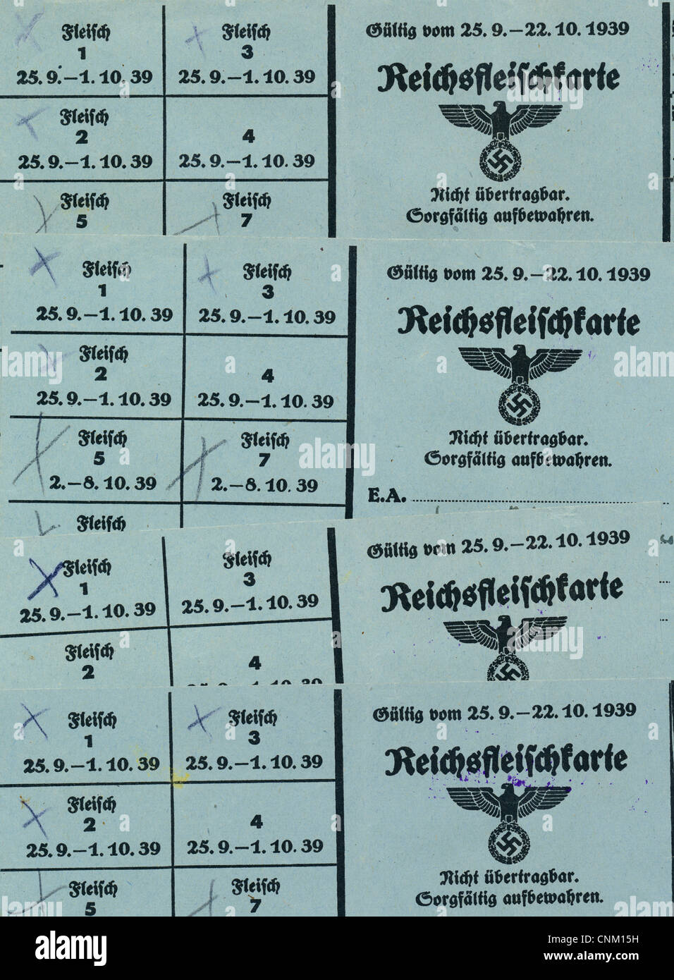 Food ration card hi-res stock photography and images - Alamy