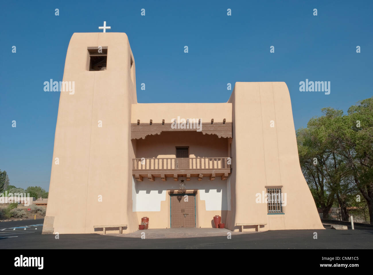 The Cristo Rey Church sits in a residential section of Santa Fe Stock ...