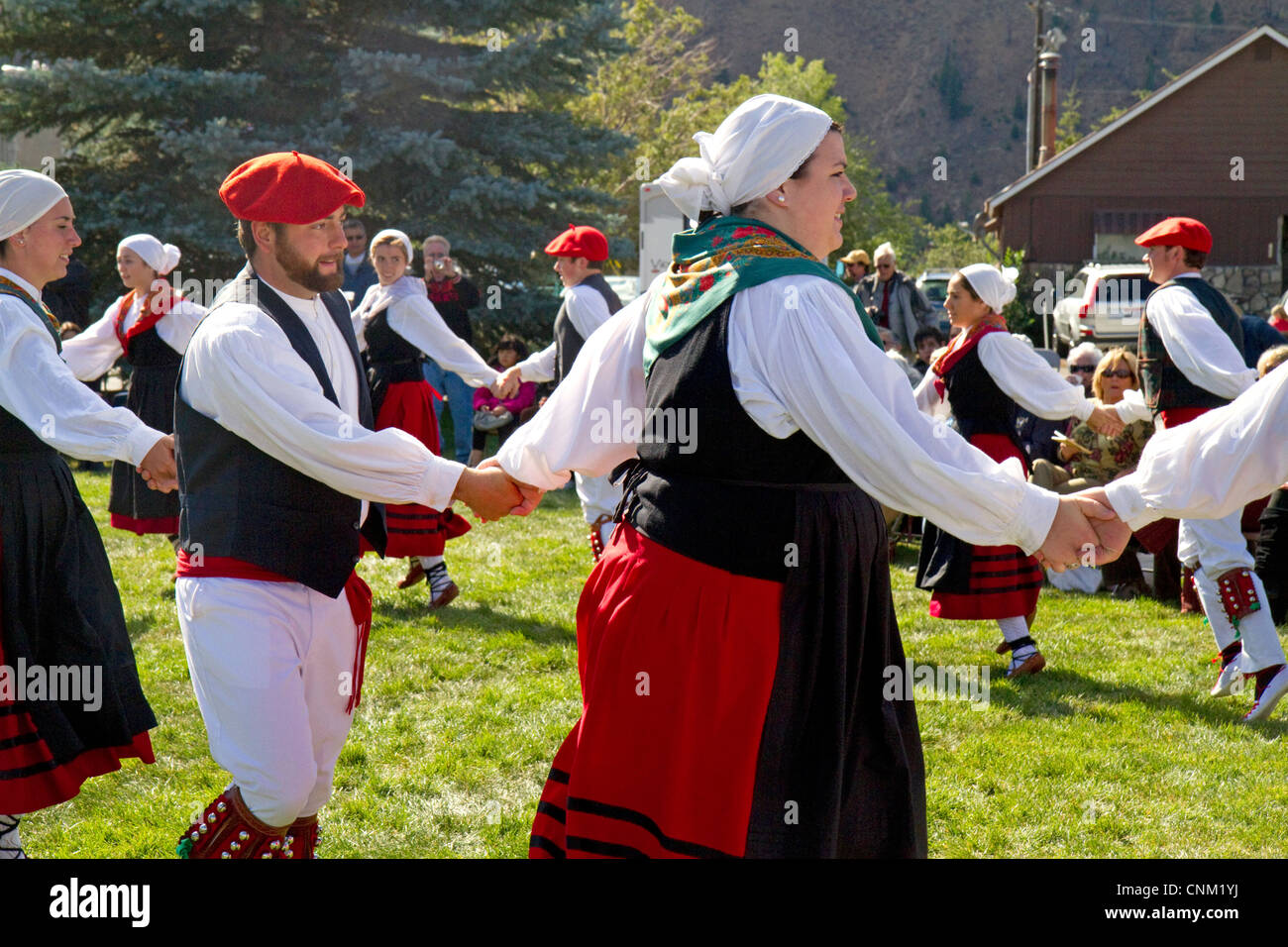 The Oinkari Basque Dancers perform at the Trailing of the Sheep ...