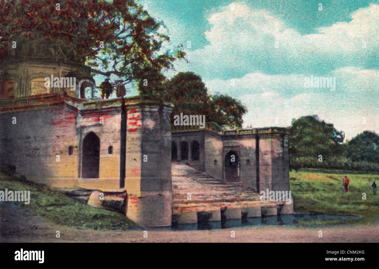 Massacre Steps, Cawnpore, India, sight of Indian attack on British Army ...
