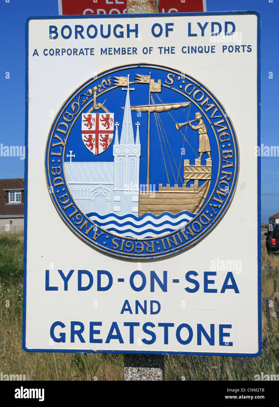 Lydd on Sea sign Greatstone Kent England UK Stock Photo - Alamy