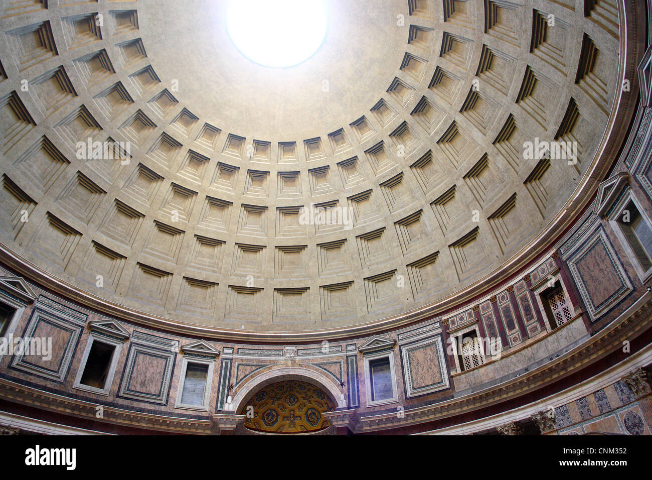 Detail of Pantheon cupola, Rome Stock Photo - Alamy