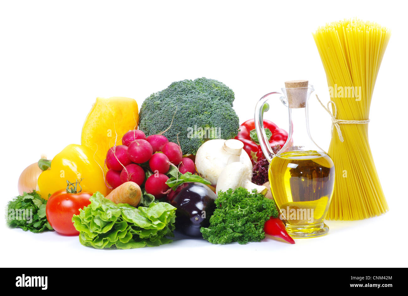 food ingredients isolated on white background Stock Photo - Alamy