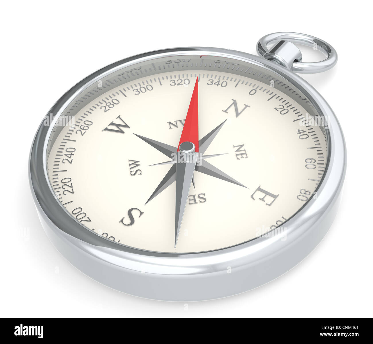 Metal Compass on white background Stock Photo - Alamy