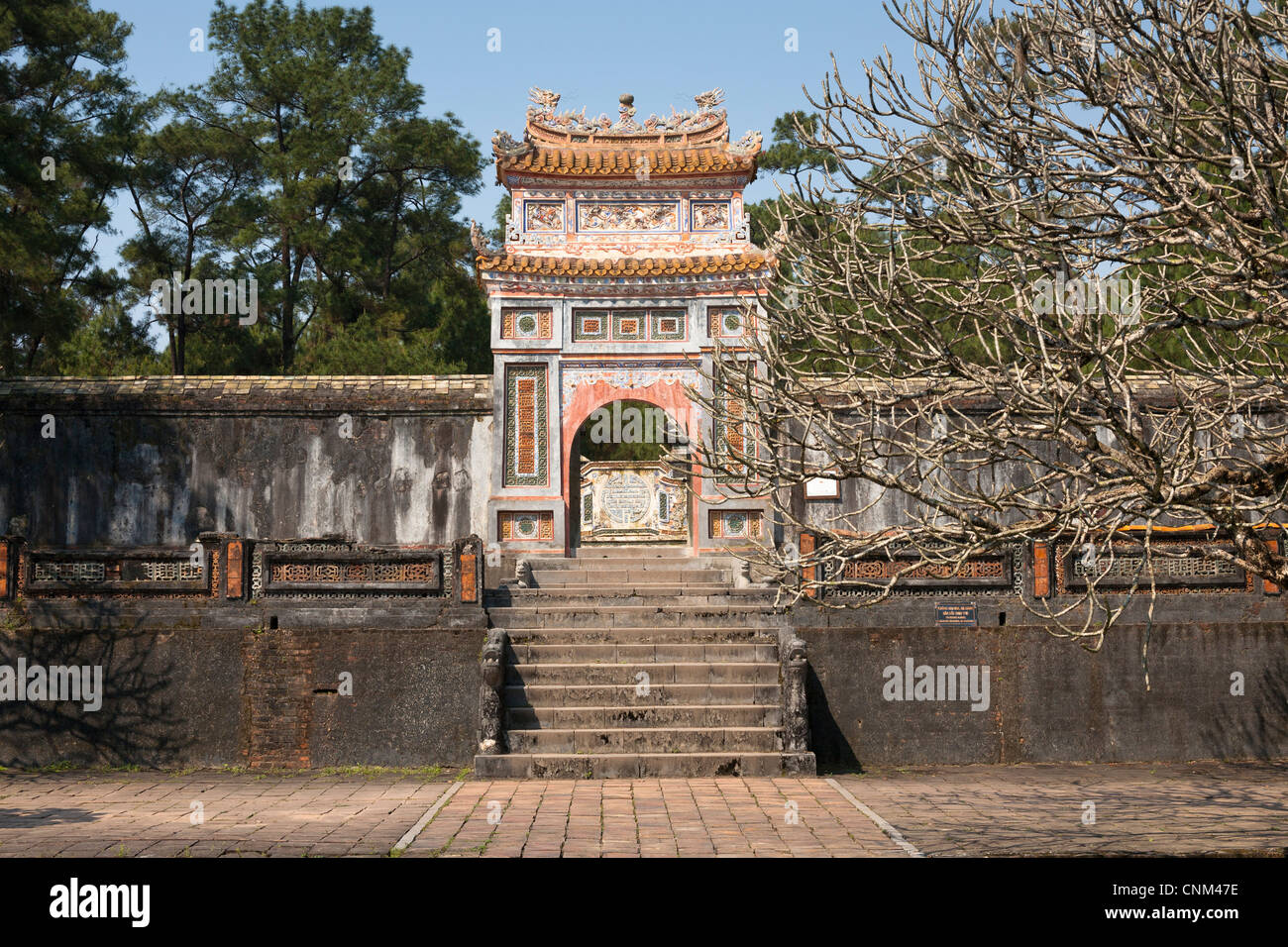 Cong Gate at the tomb of Emperor Tu Duc, near Hue, Vietnam Stock Photo ...