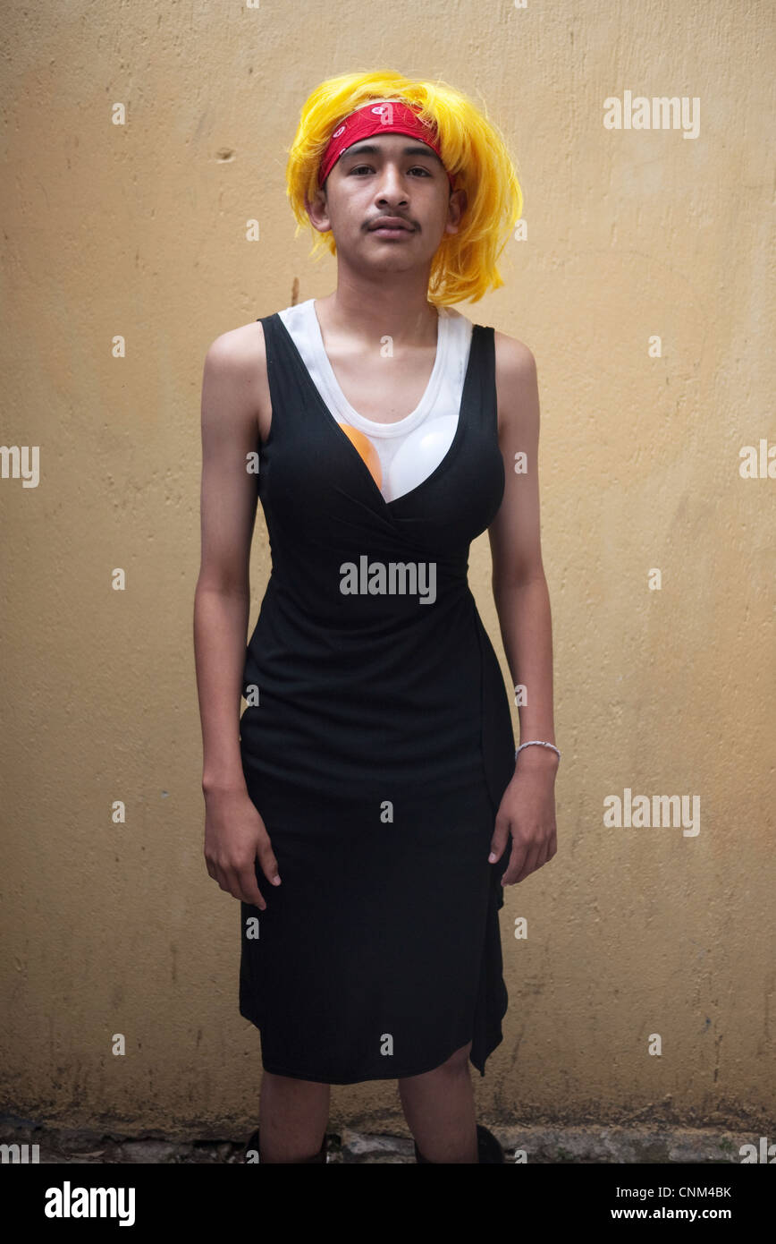 Young person dressed in costume Stock Photo - Alamy