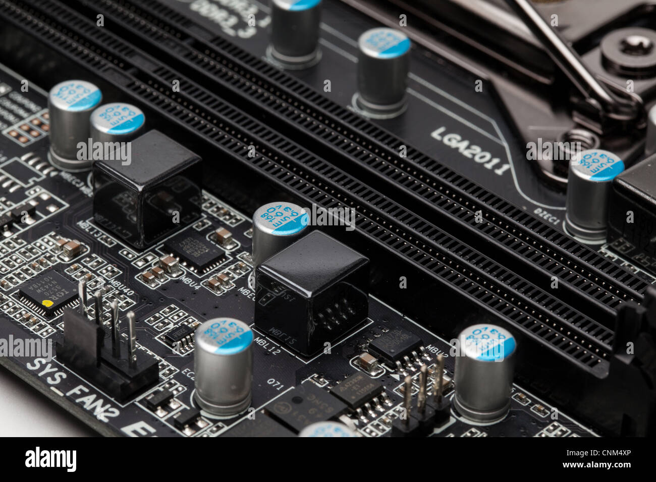Close-up of a desktop computer motherboard Stock Photo - Alamy