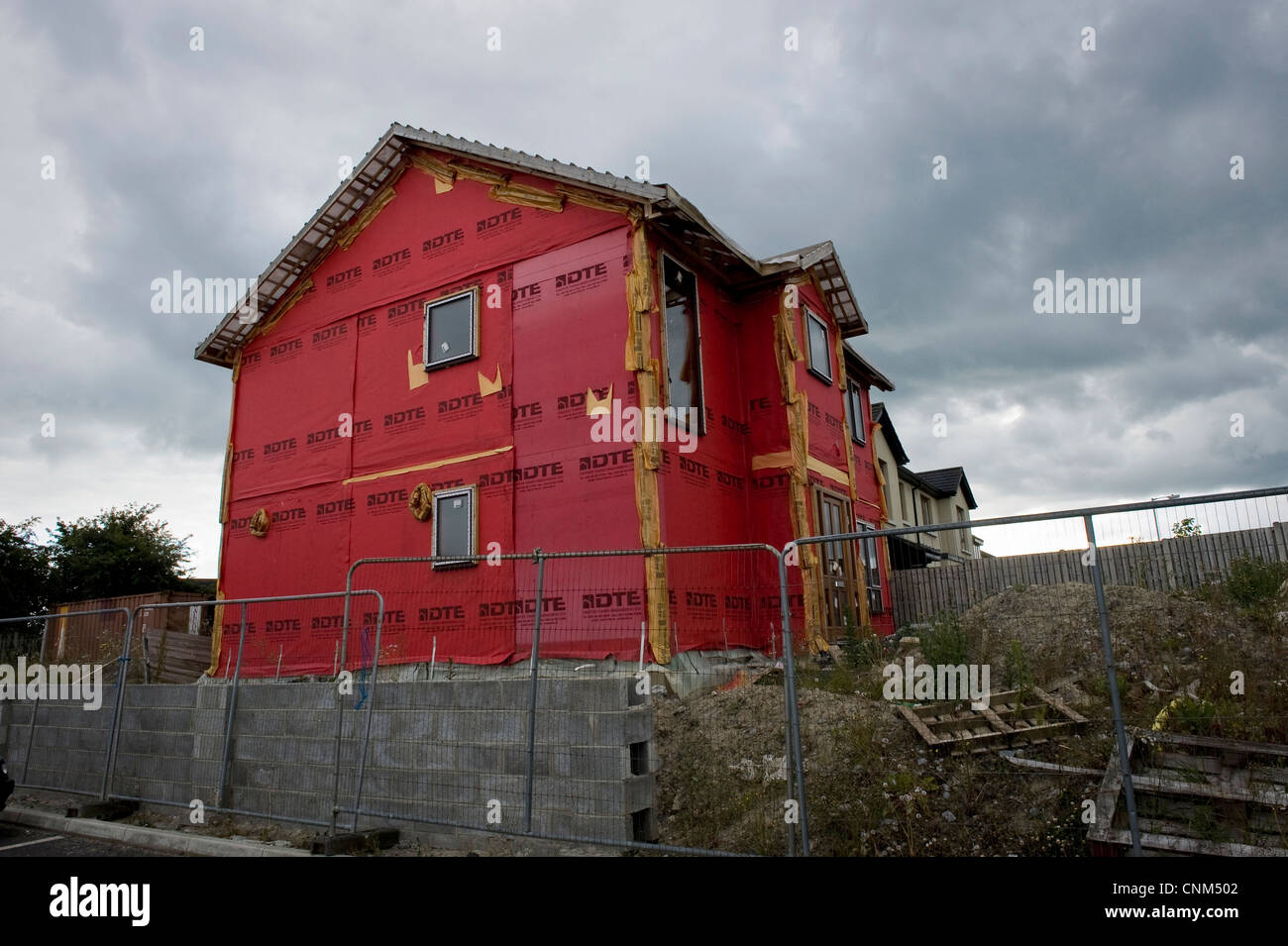 An unfinished house in a housing estate in Ireland Stock Photo - Alamy