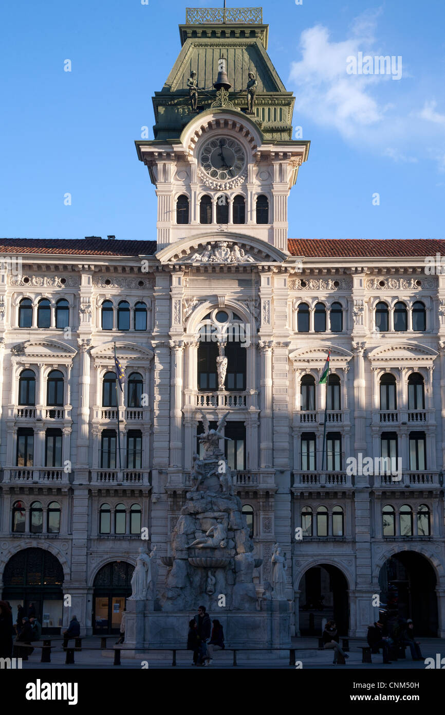 Municipal building - Trieste City Hall - on the Piazza Unità d'Italia ...