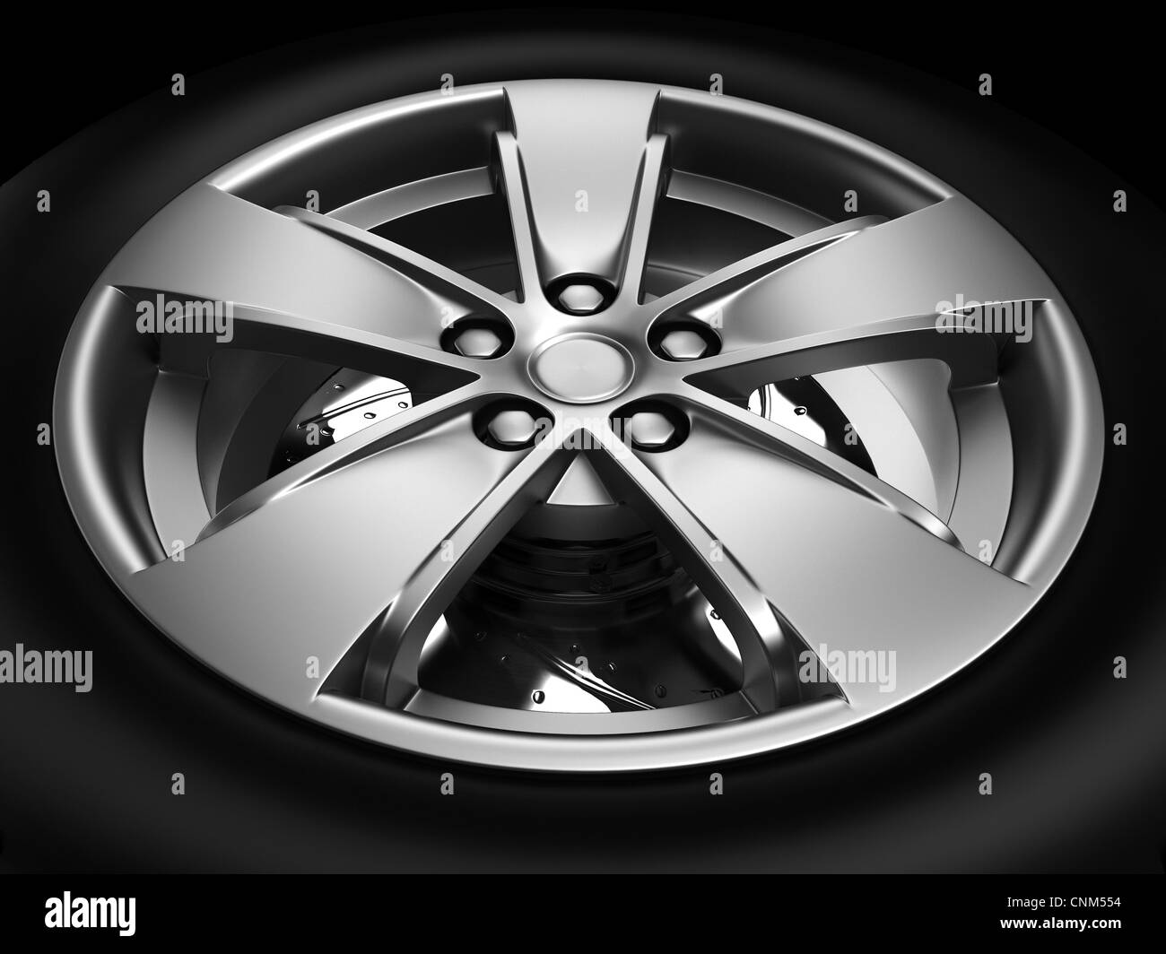 Background closeup automotive wheel with alloy metallic rim Stock Photo ...