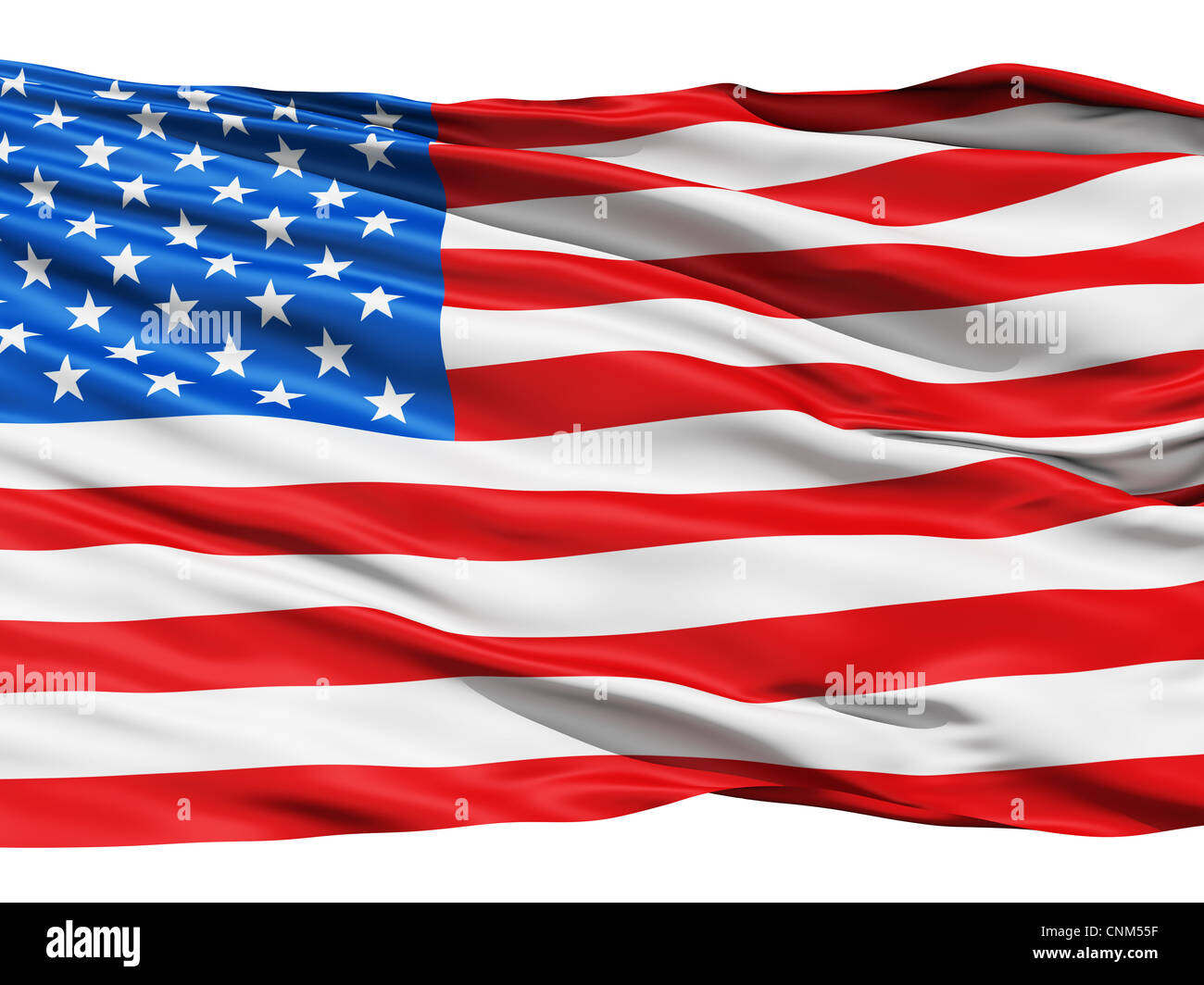 Realistic 3d seamless looping USA(United States) flag waving in the ...