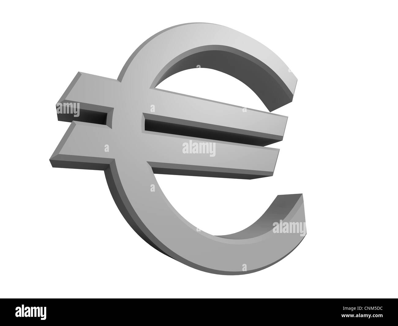 Rendered 3D image of a Euro symbol isolated on a white background Stock ...