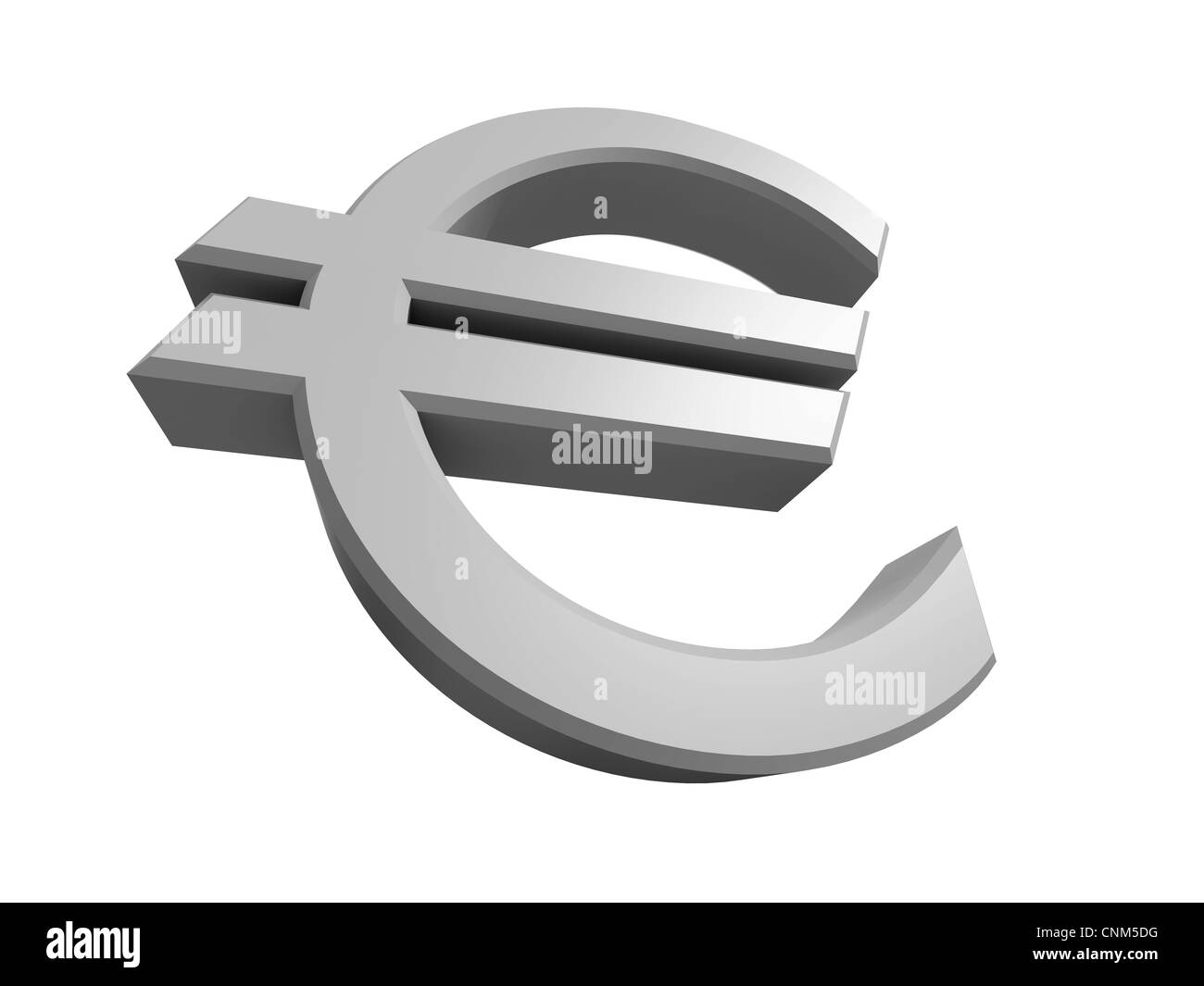 Rendered 3D image of a Euro symbol isolated on a white background Stock ...