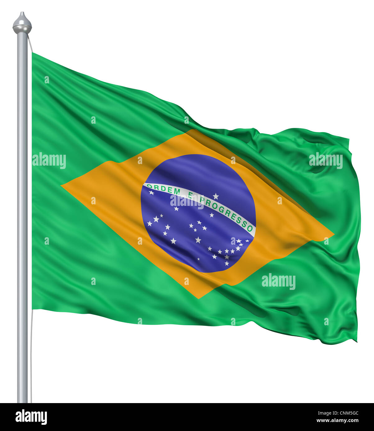 Brazil national flag waving in the wind Stock Photo - Alamy