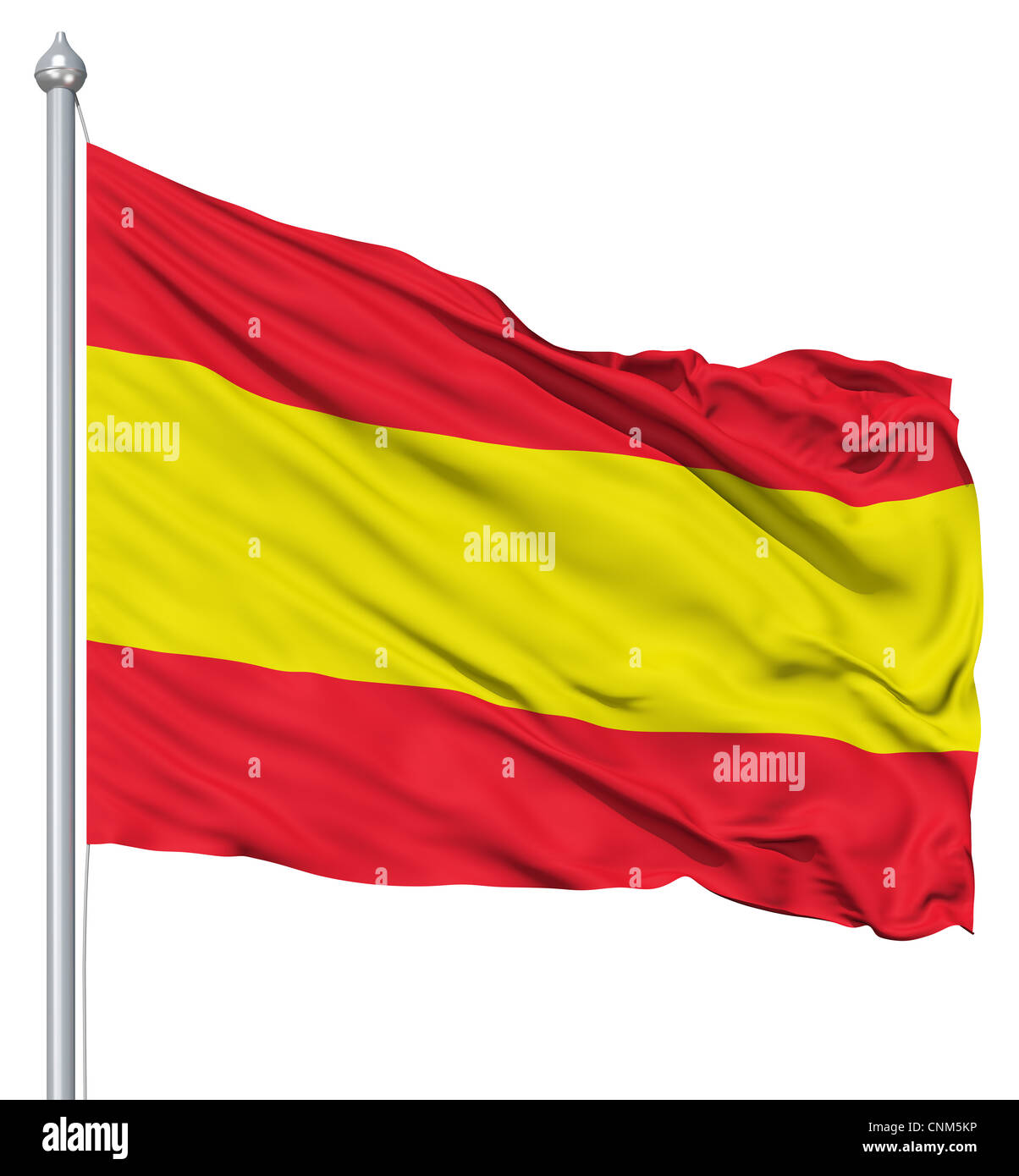 Realistic spain flag waving in hi-res stock photography and images - Alamy