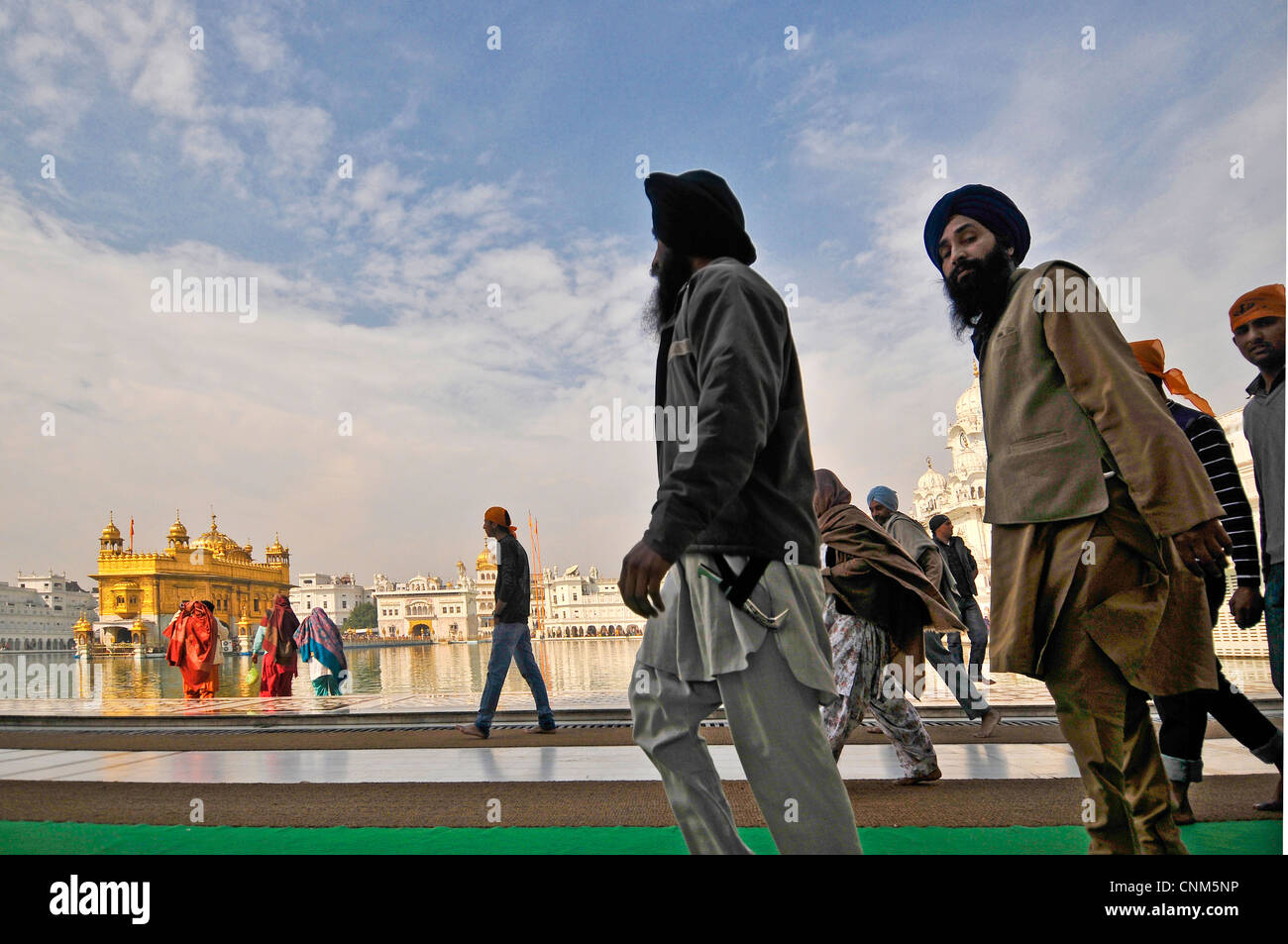 Asia India Punjab Amritsar Golden Temple or Hari Mandir Sikh pilgrims ...