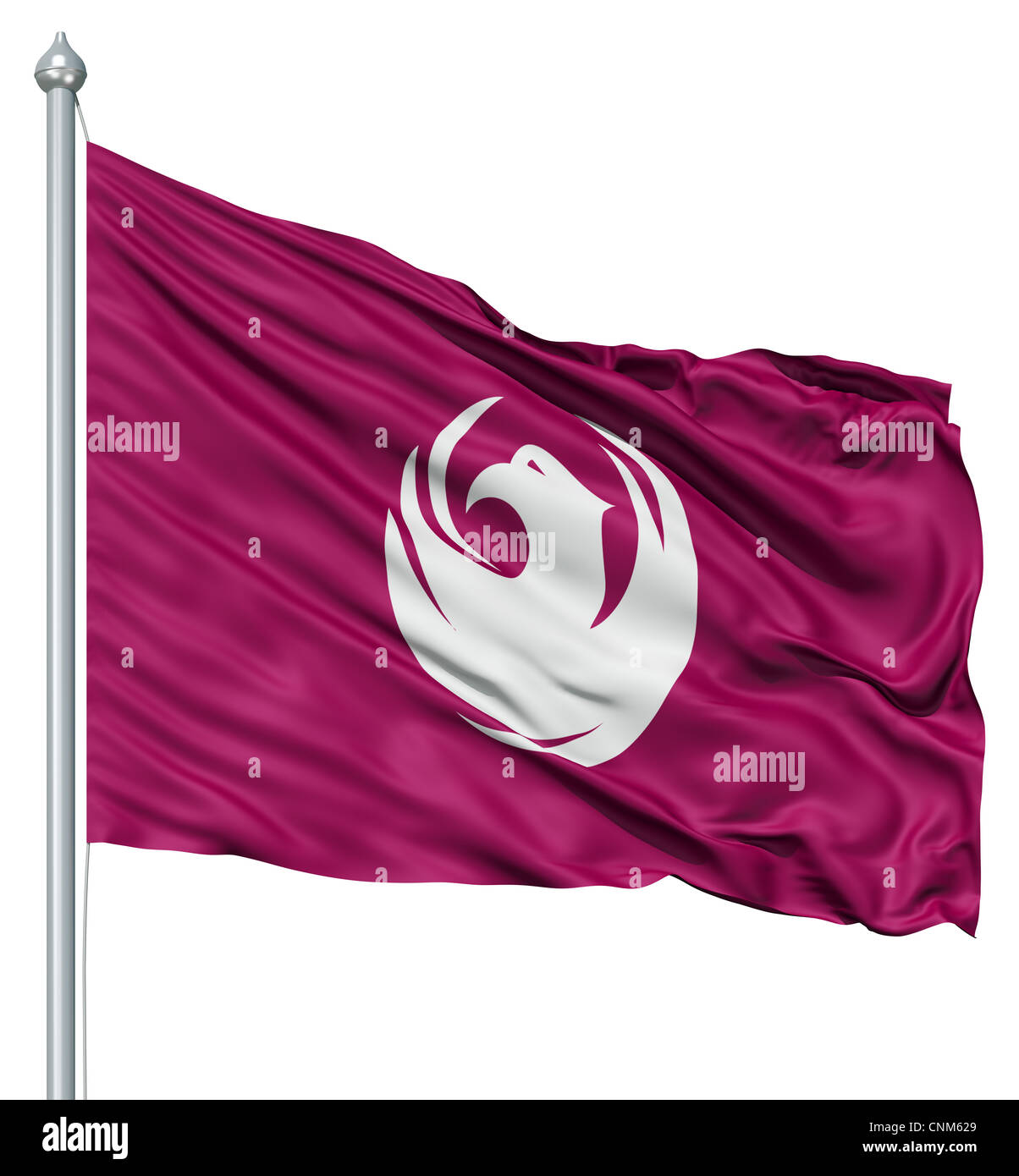 United States of America Phoenix city flag fluttering in the wind Stock ...