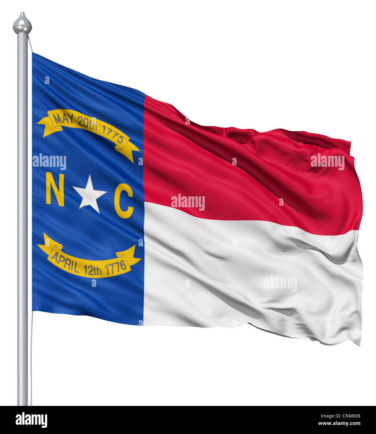 3d north carolina flag Cut Out Stock Images & Pictures - Alamy