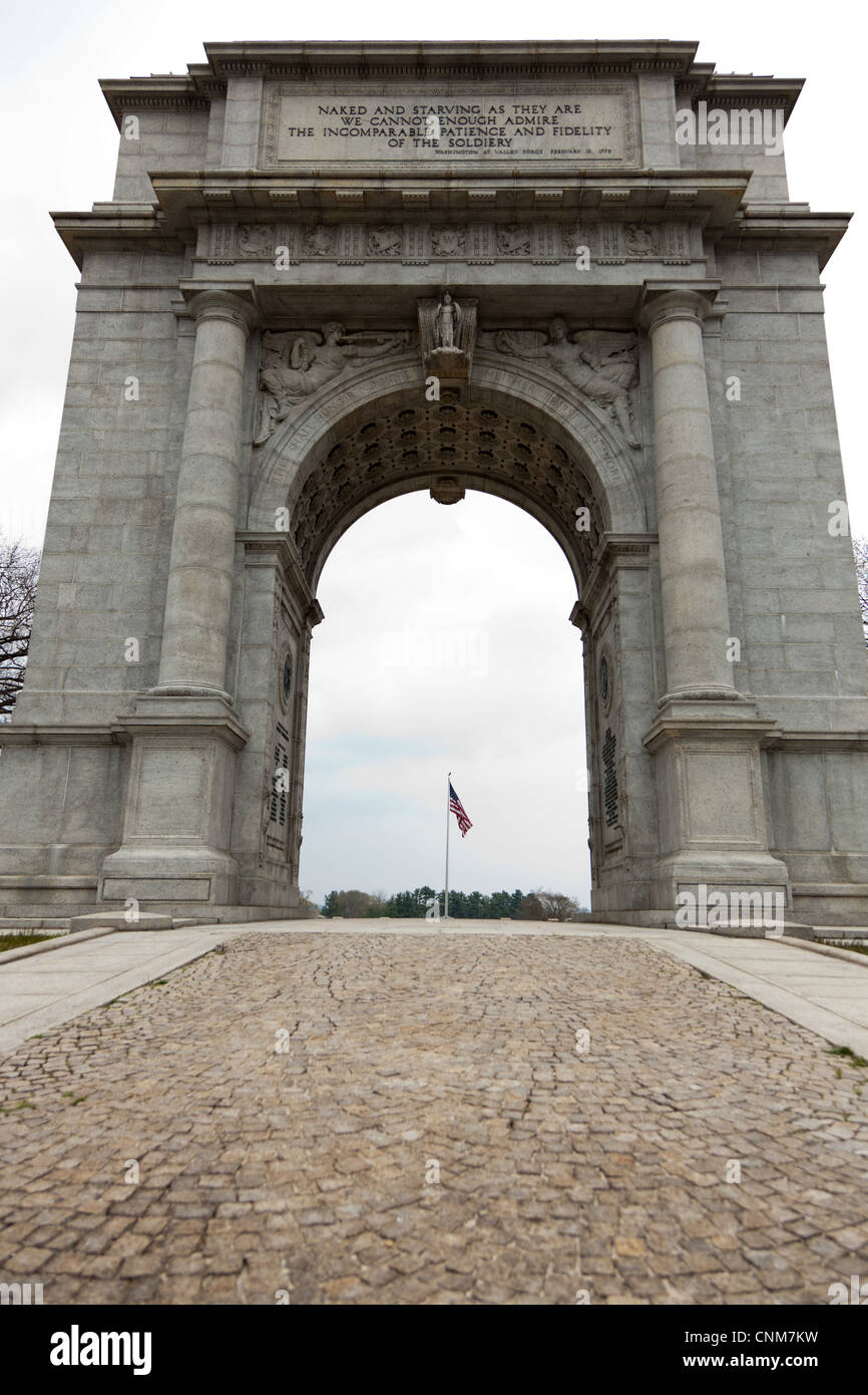 The National Memorial Arch at Valley Forge National Park in ...