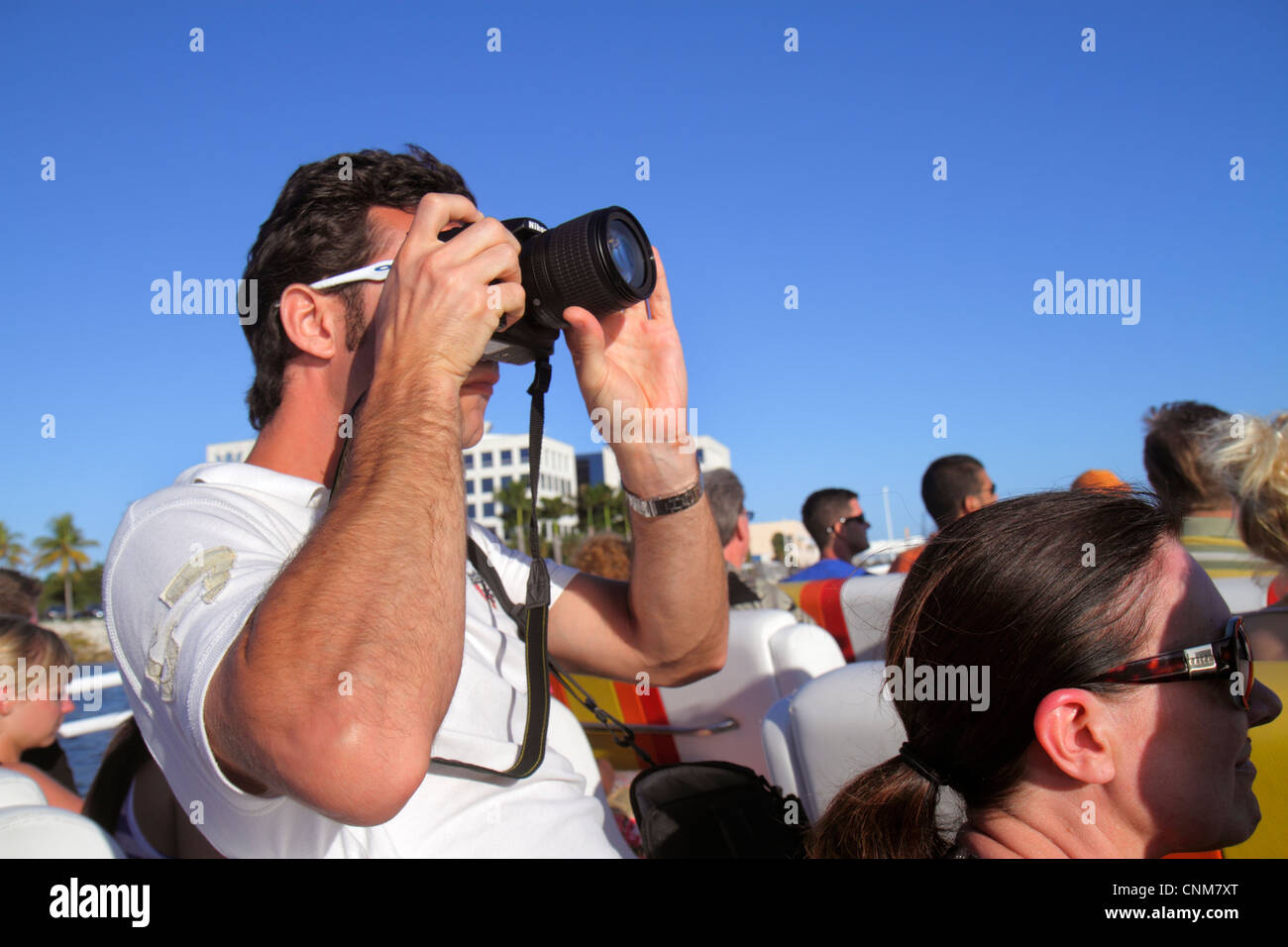 Miami Florida,Biscayne Bay water,Thriller Speedboat tour,man men male ...