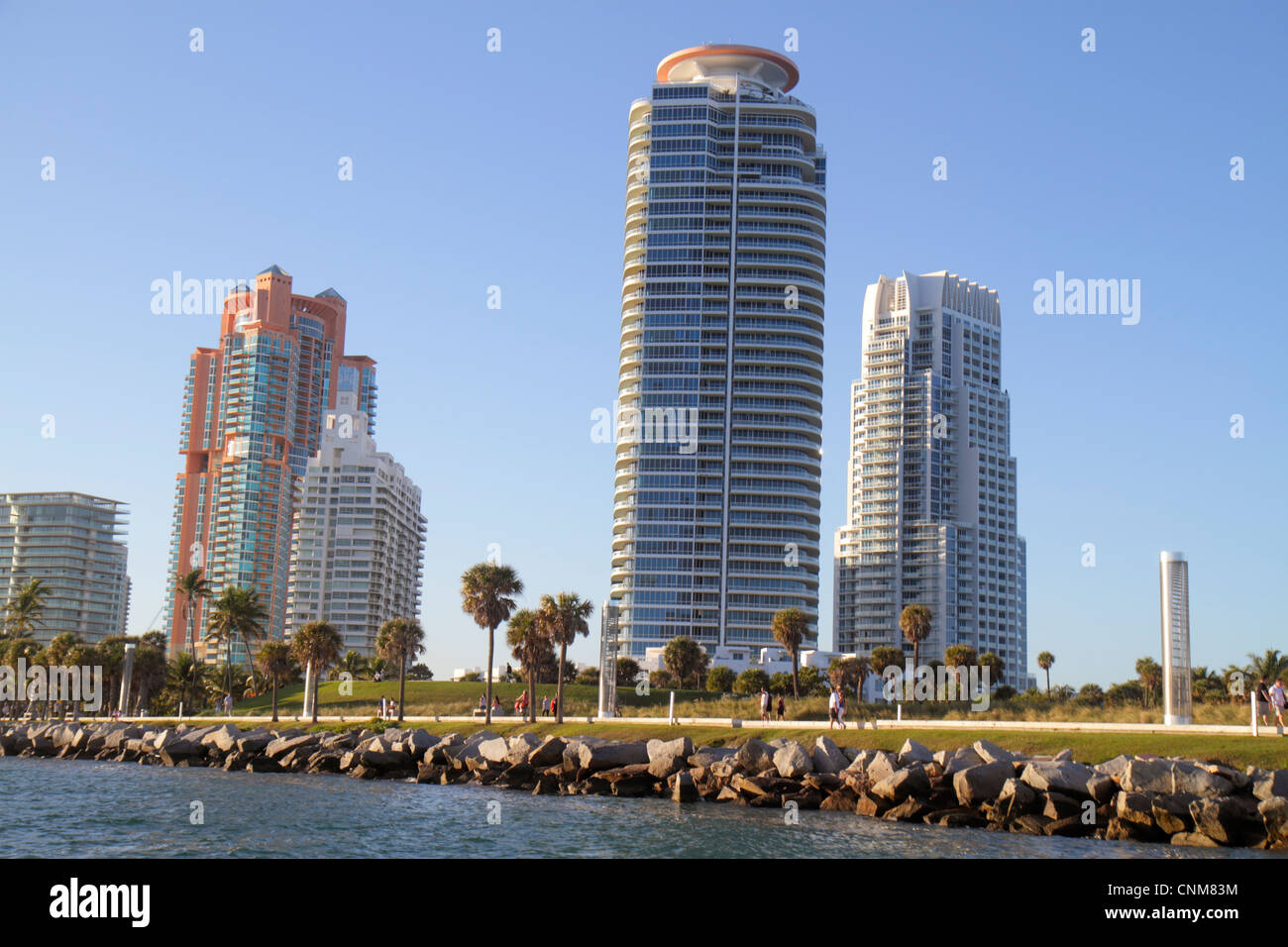 Miami Beach Florida,Biscayne Bay,Government Cut,South Pointe Park,Point ...