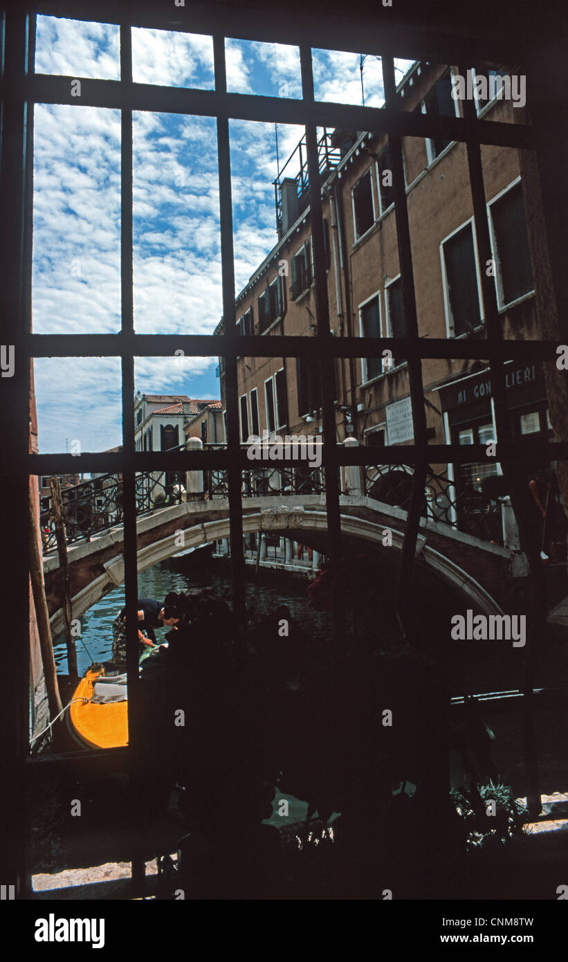 Venice through a window Stock Photo - Alamy