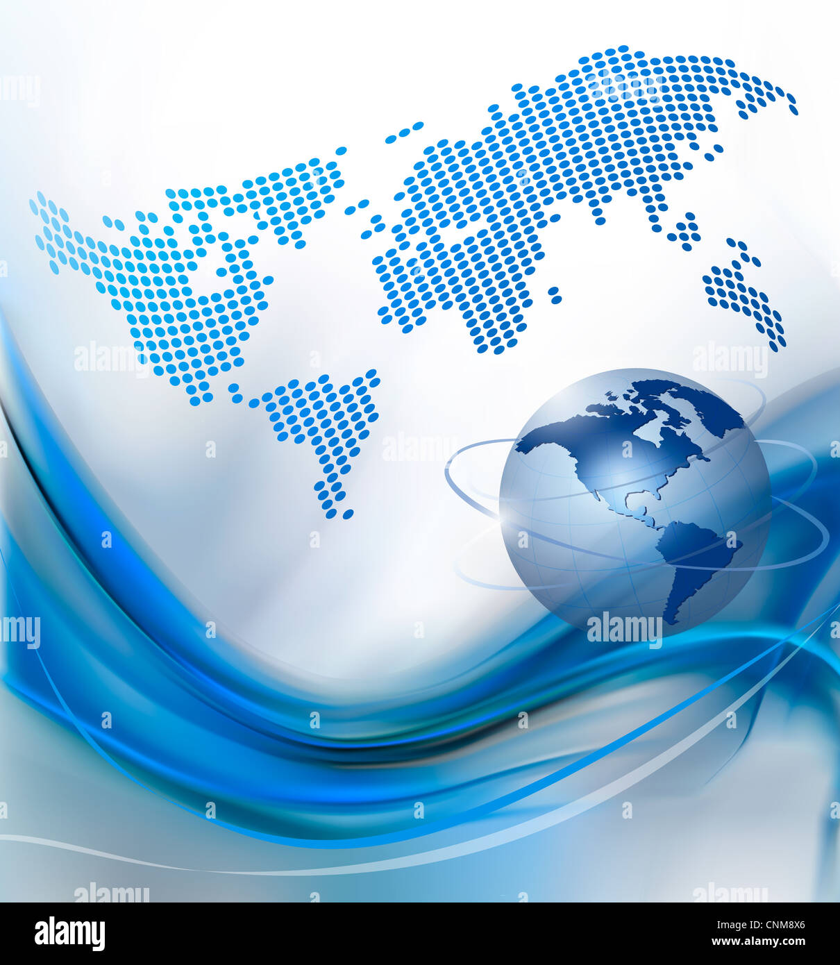 Business elegant abstract background with globe and world map Stock ...