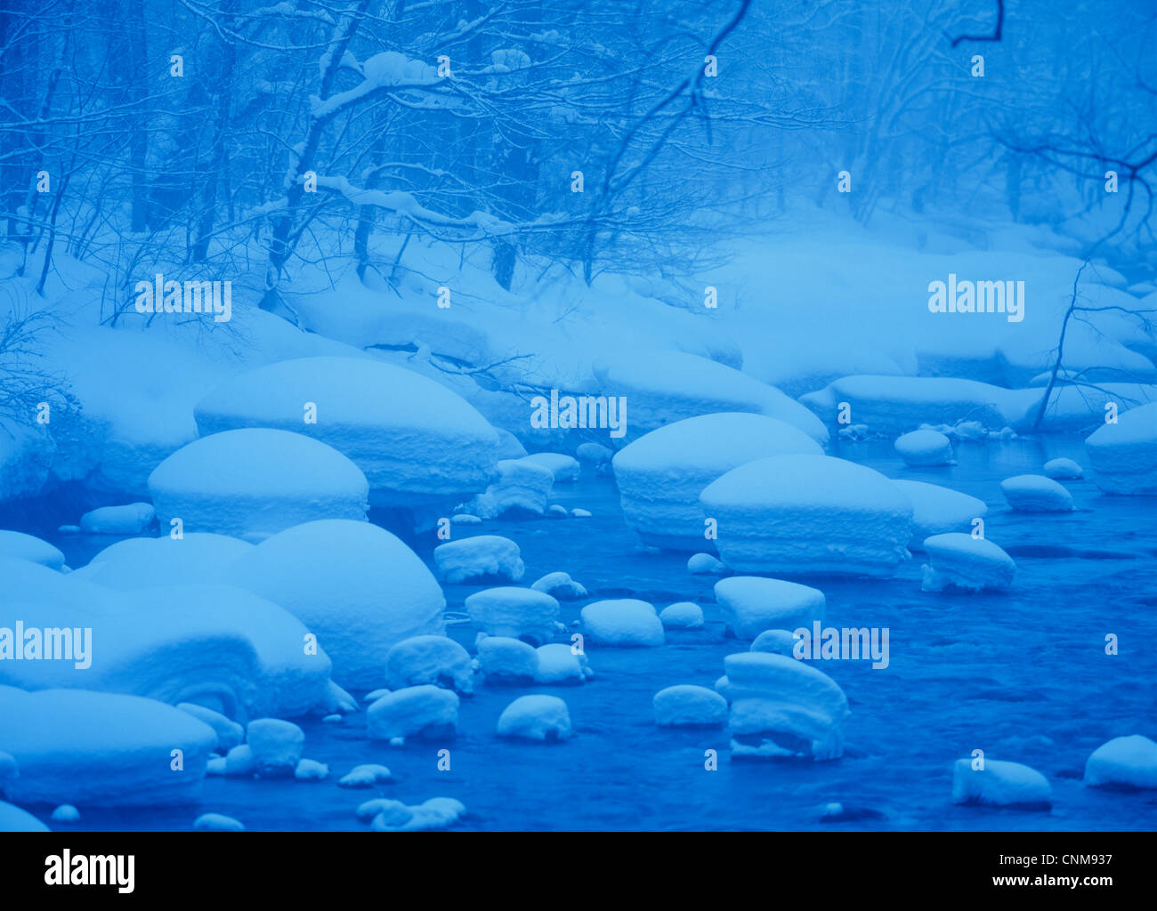 Snowscape of Oirase Stream, Towada, Aomori, Japan Stock Photo - Alamy