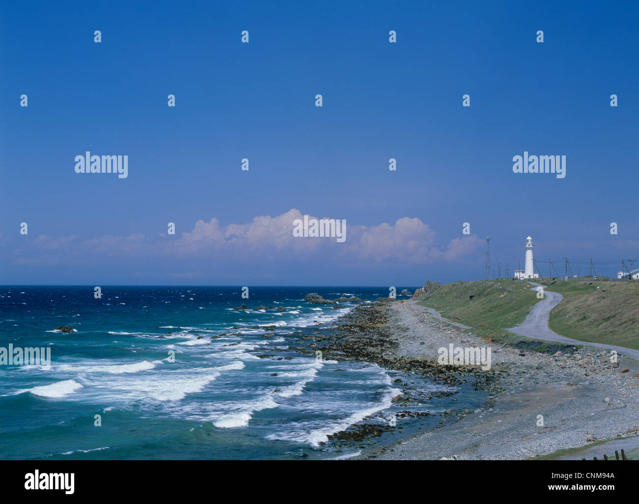 Shiriyazaki Light House, Higashidori, Shimokita, Aomori, Japan Stock ...