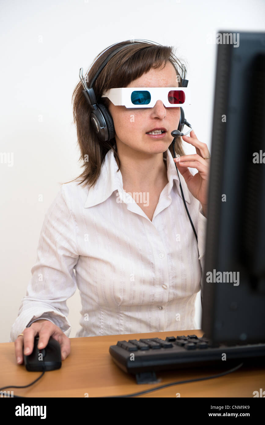3d computer headset hi-res stock photography and images - Alamy