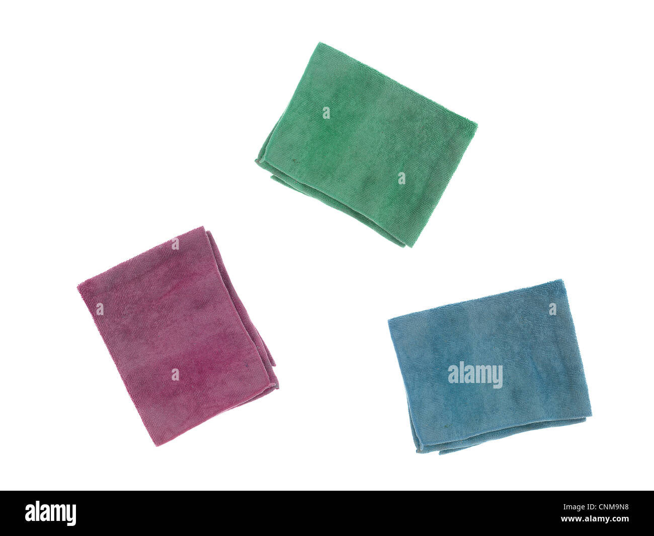 Environmentally safe cleaning products isolated against a white ...