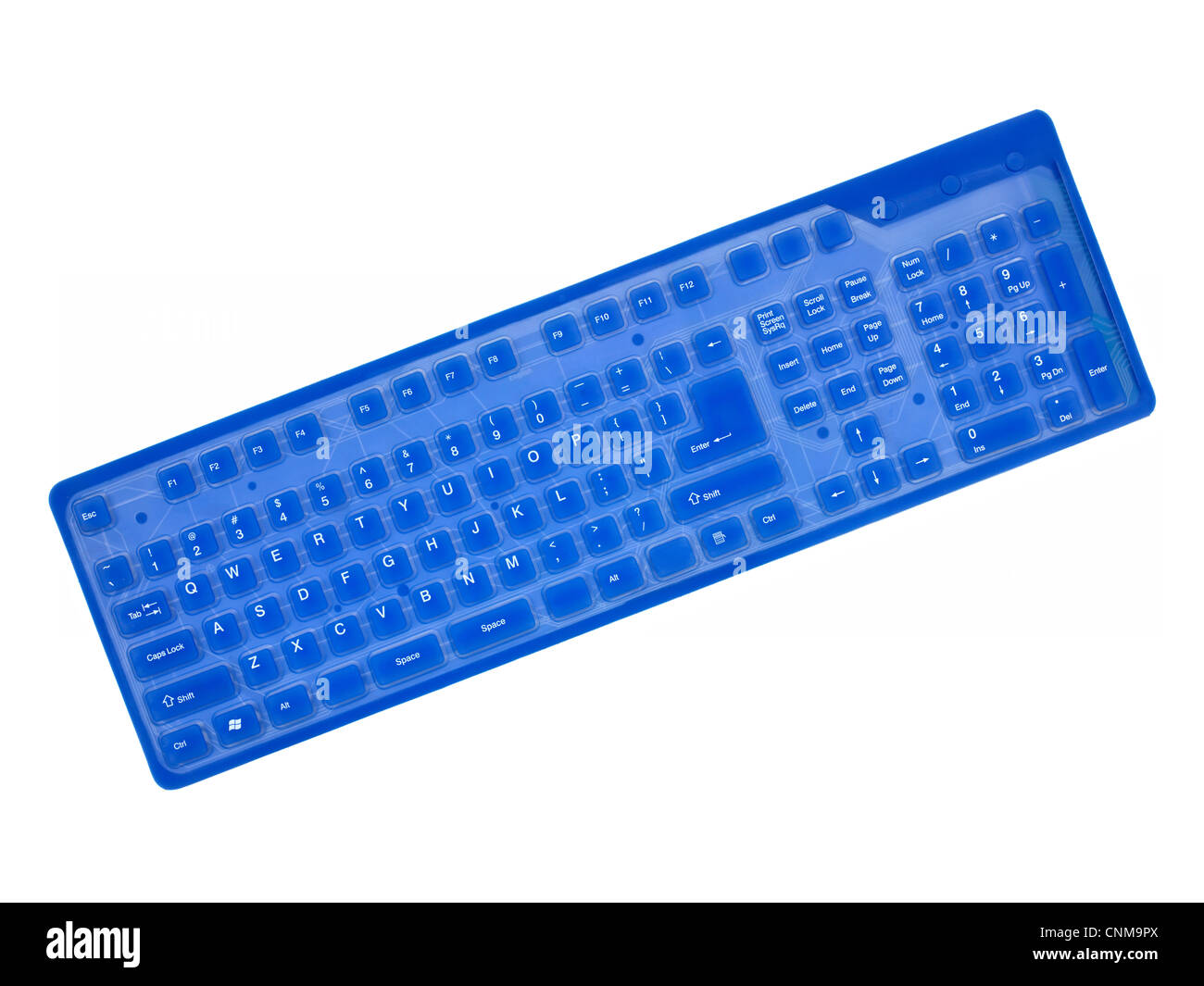 A plastic keyboard against a white background Stock Photo - Alamy
