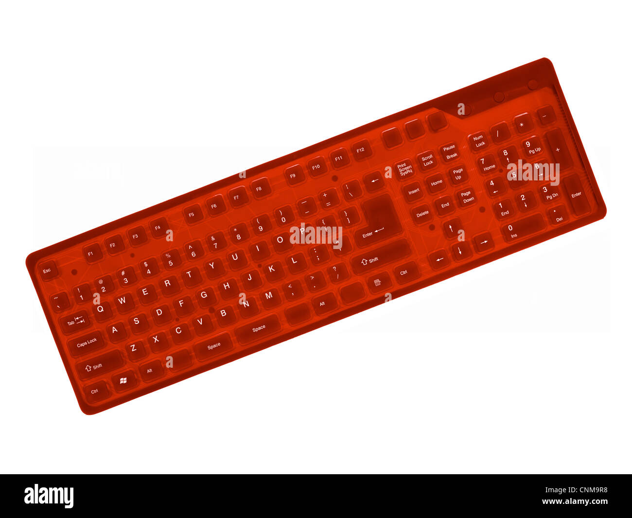 A plastic keyboard against a white background Stock Photo - Alamy