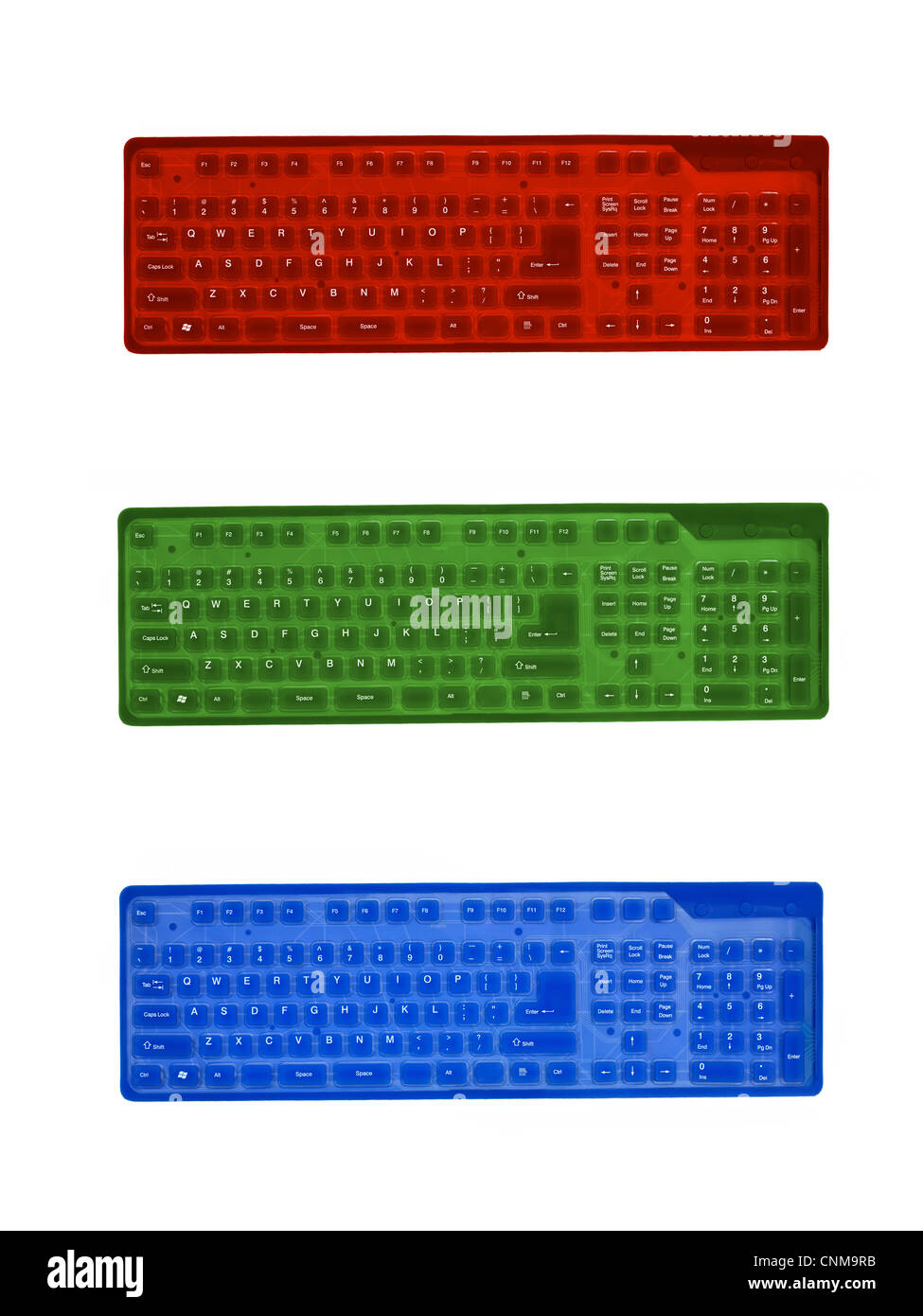 A plastic keyboard against a white background Stock Photo - Alamy