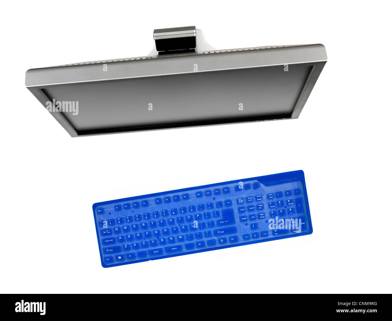 A plastic keyboard against a white background Stock Photo - Alamy