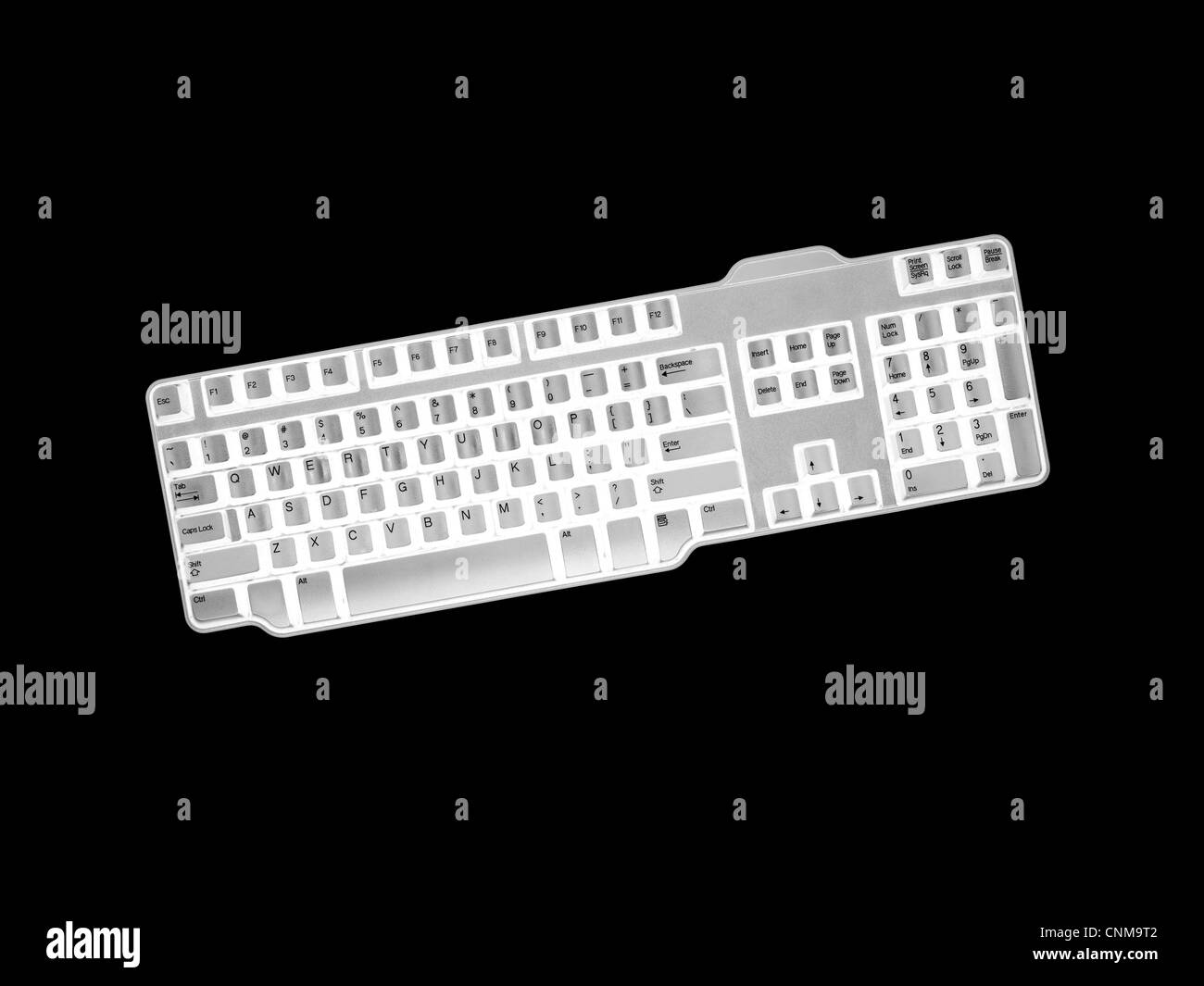 A plastic keyboard against a white background Stock Photo - Alamy