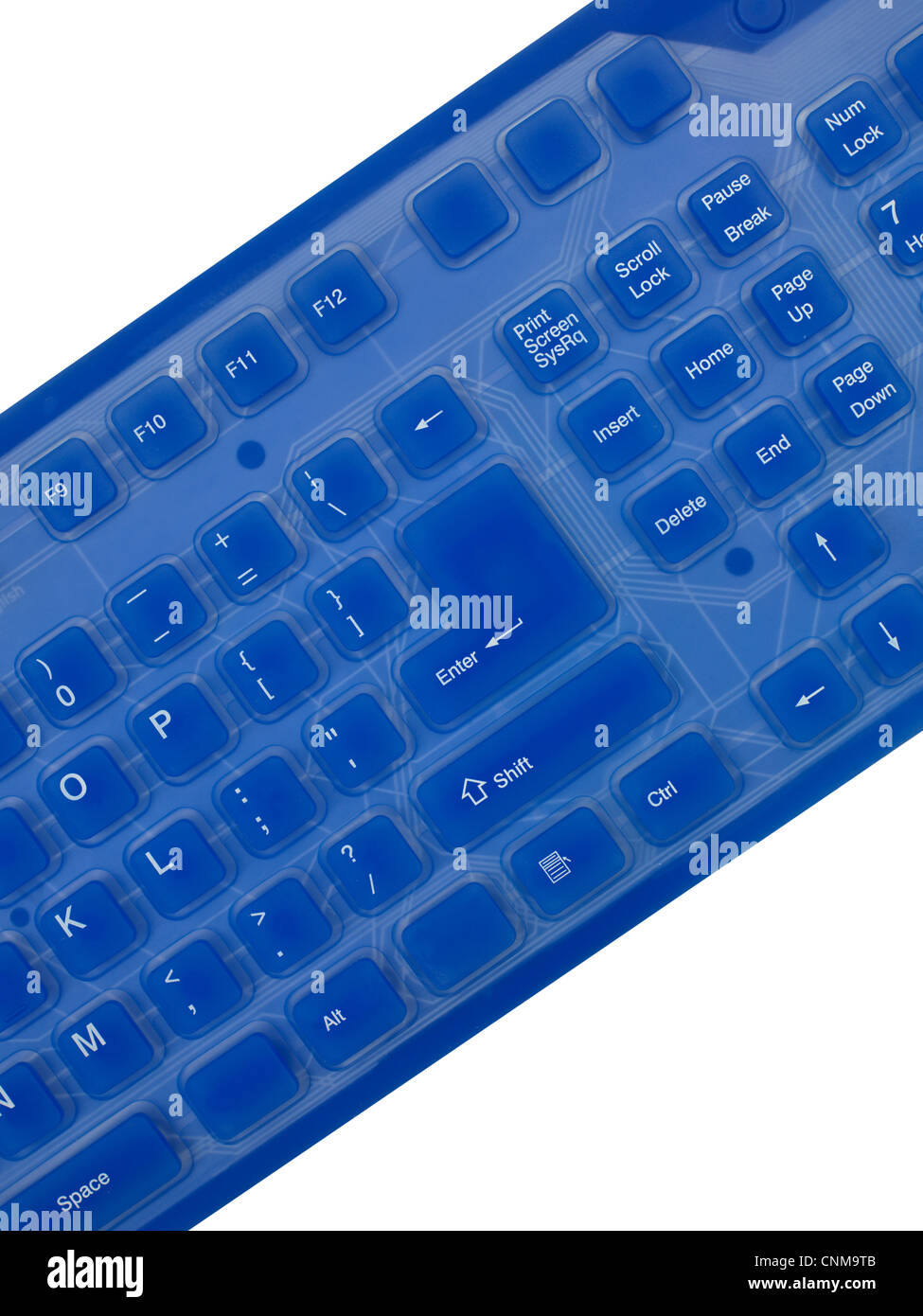 A plastic keyboard against a white background Stock Photo - Alamy