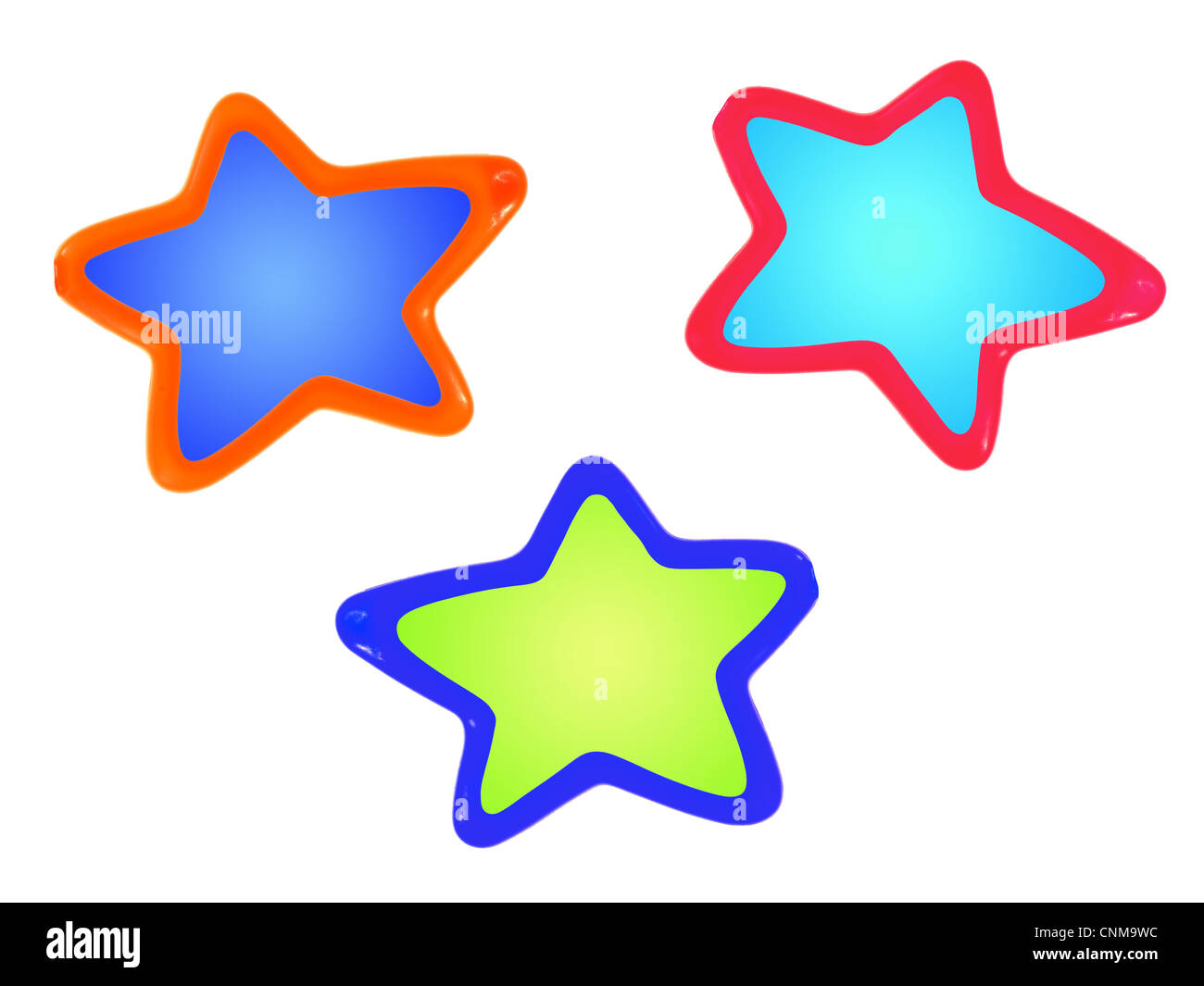 Various color shapes isolated against a white background Stock Photo ...