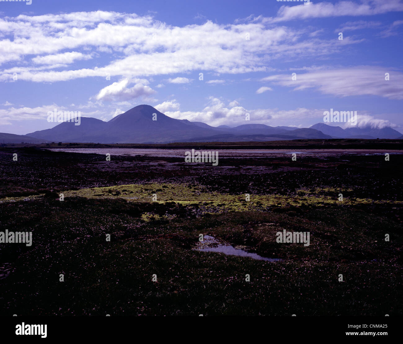 Beinn na Caillich and Glamaig background Red Cuillin from Rubha Ardnish ...
