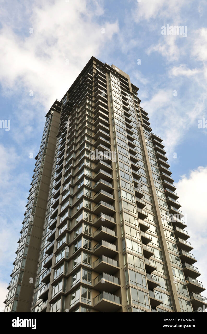 Detail of modern high rise apartment Stock Photo - Alamy