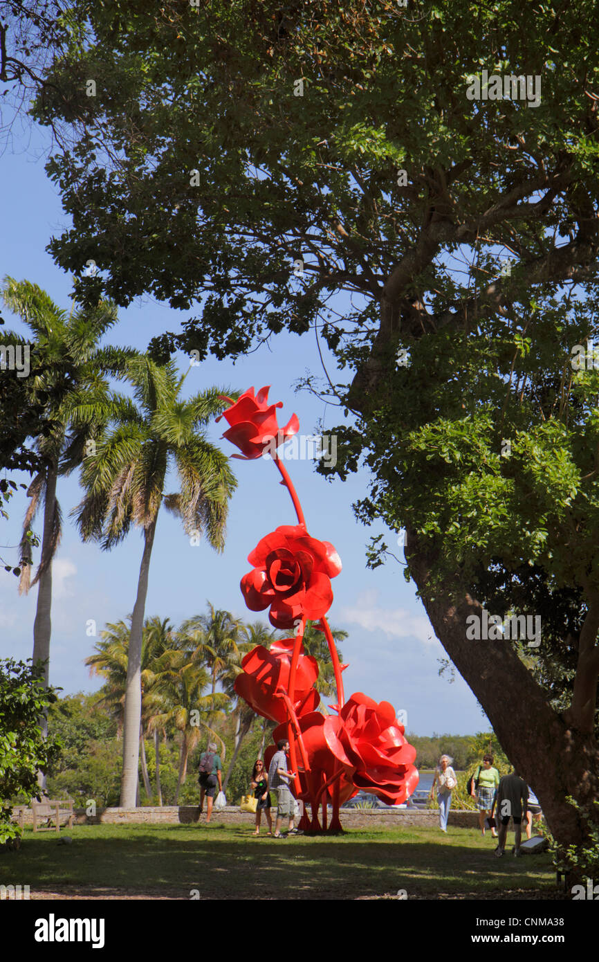 Miami Florida,Coral Gables,Fairchild Tropical Gardens,giant red rose ...
