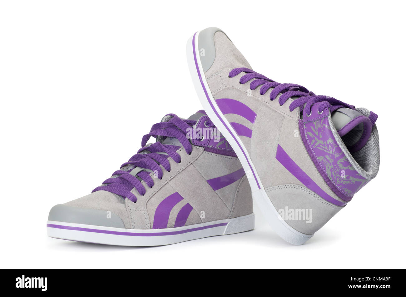 Pair of sneakers isolated on white background Stock Photo - Alamy